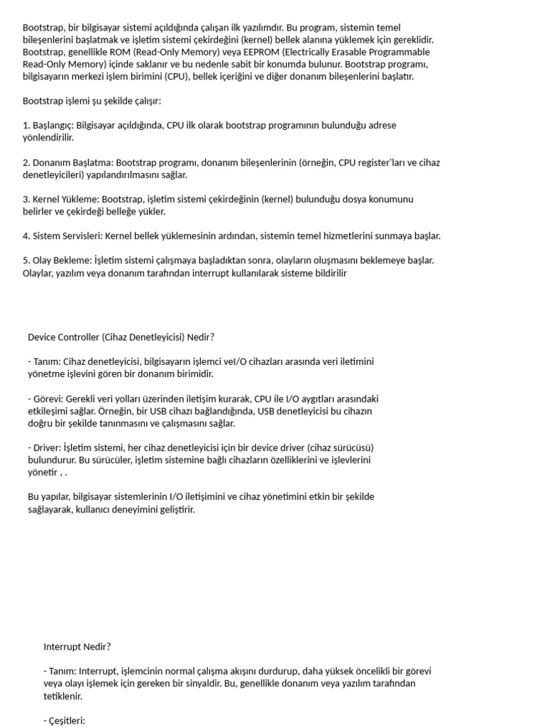 Işletim Sistemleri | PDF