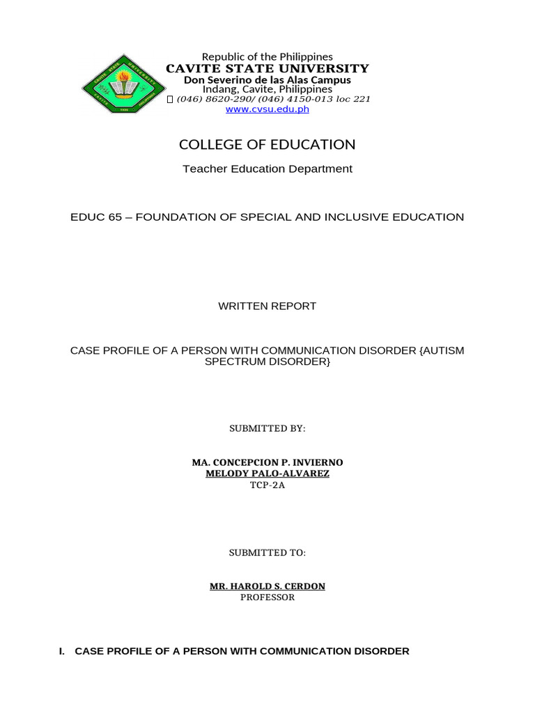 Educ 65 Communication Disorder | PDF | Human Voice | Speech