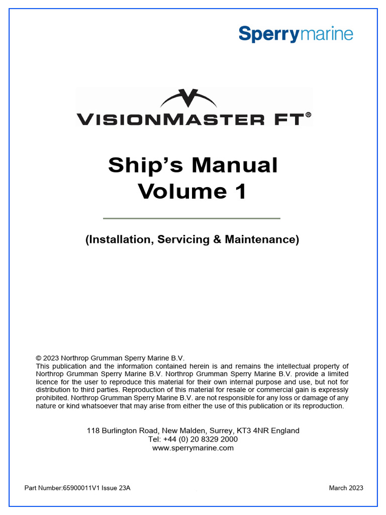 65900011V1 VMFT Ships Manual Vol 1 | PDF | Radar | Electronics