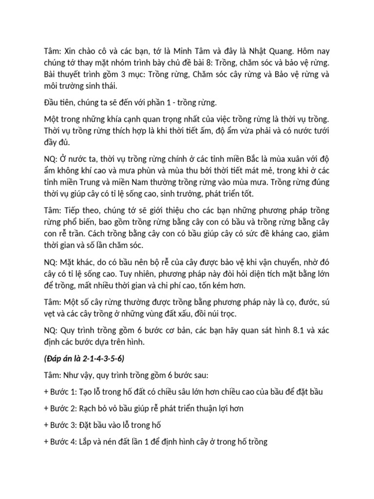 script công nghệ b8 | PDF