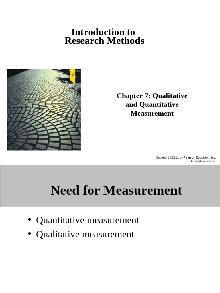 Chapter 07 - Qualitative and Quantitative Measurement - 7e | PDF ...