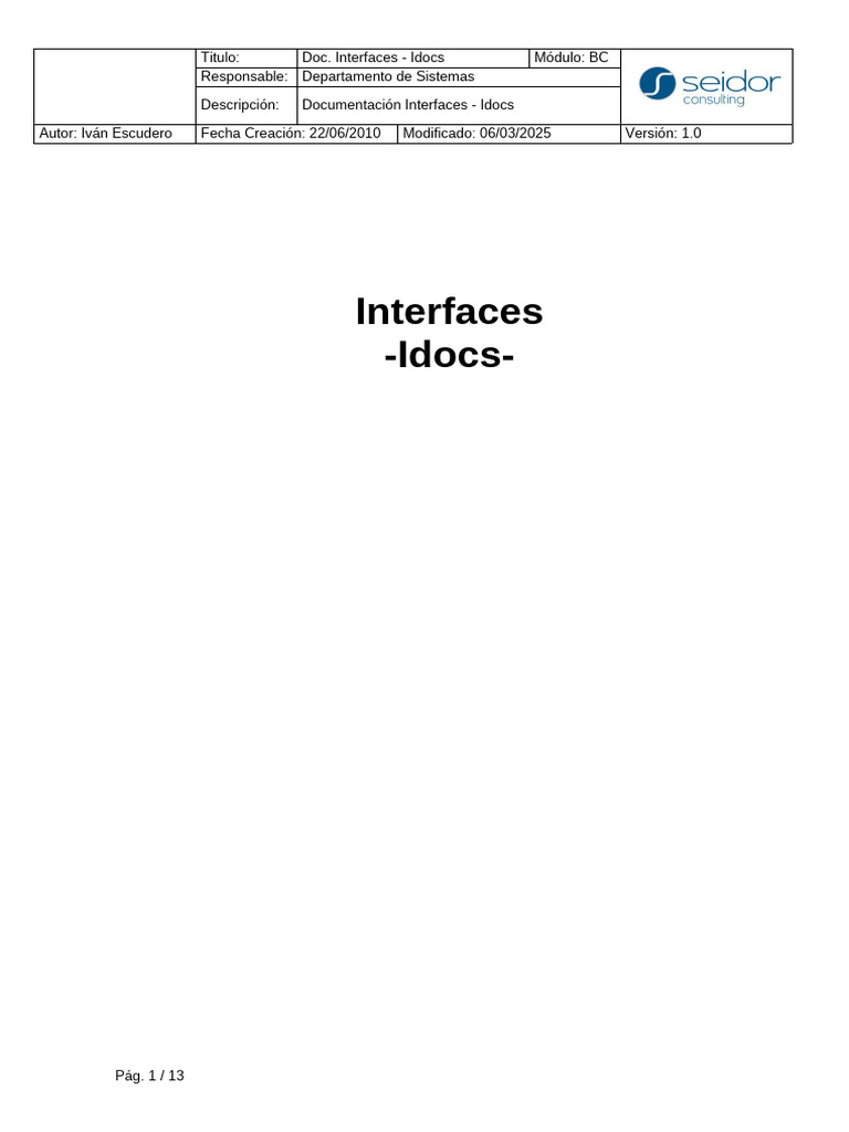 IDOCs MANUAL | PDF | Archivo de computadora | Datos