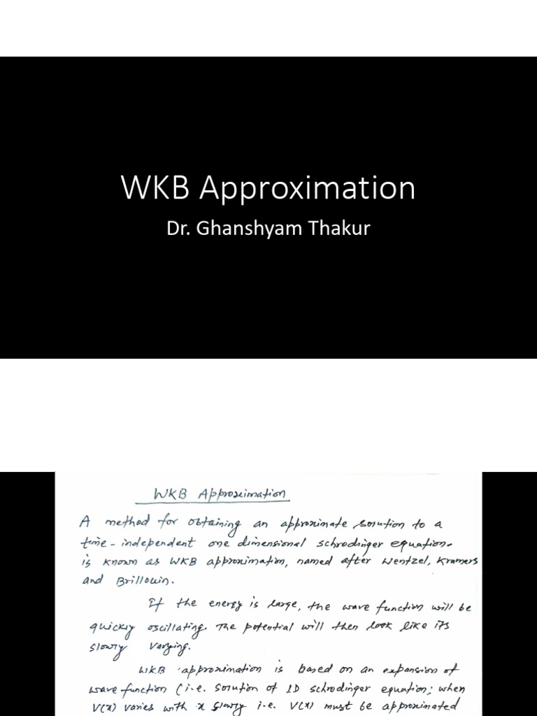 WKB Approximation | PDF