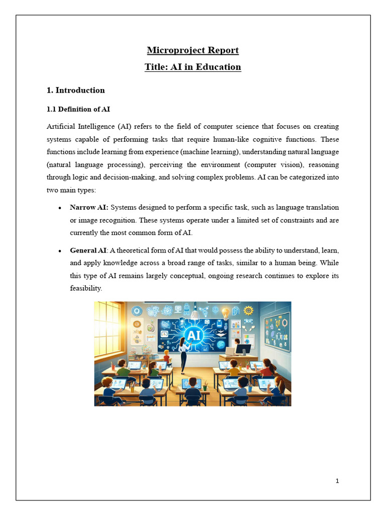 ETI Microproject Report | PDF | Artificial Intelligence | Intelligence (AI) & Semantics