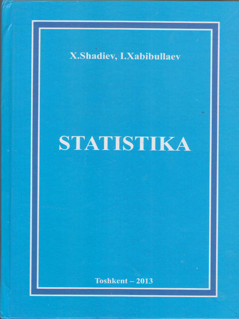 Statistika Darslik 2013 Ed9af | PDF
