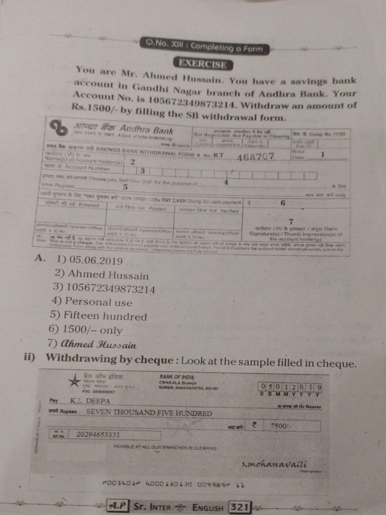 Completing A Form | PDF