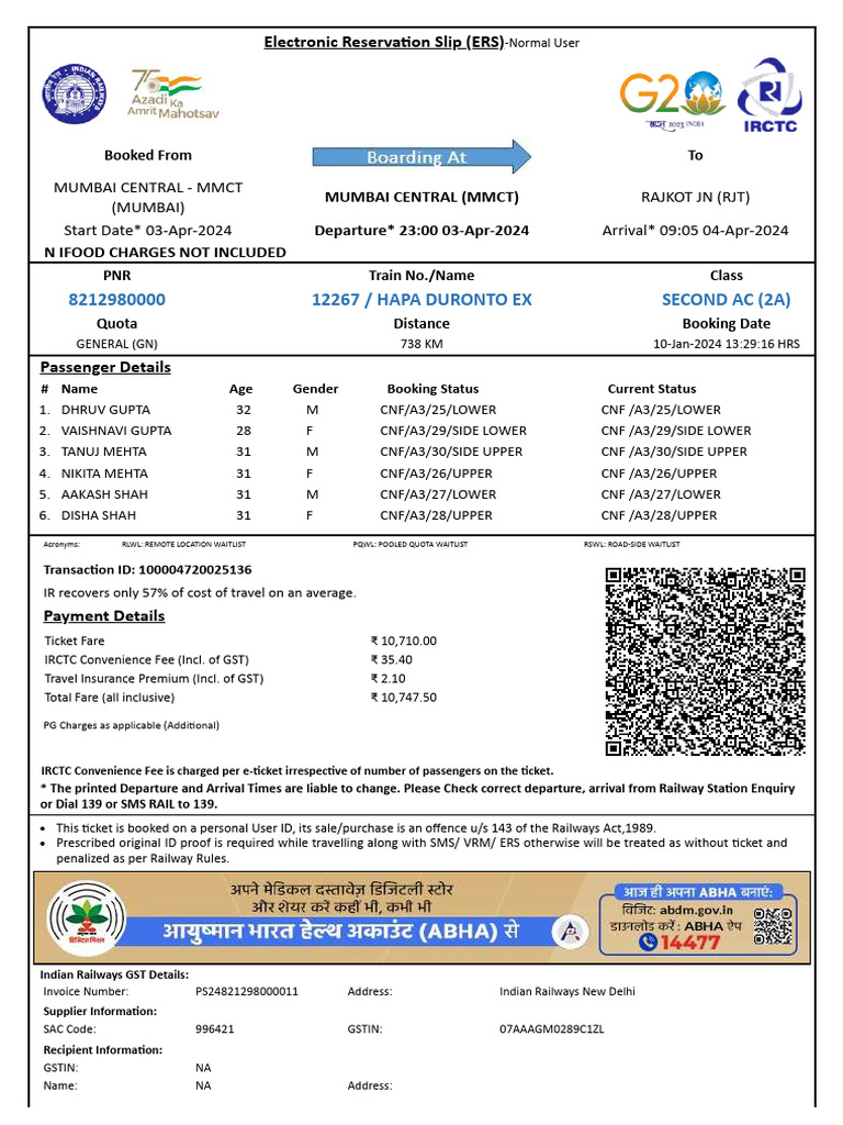 Train Ticket | PDF | Identity Document