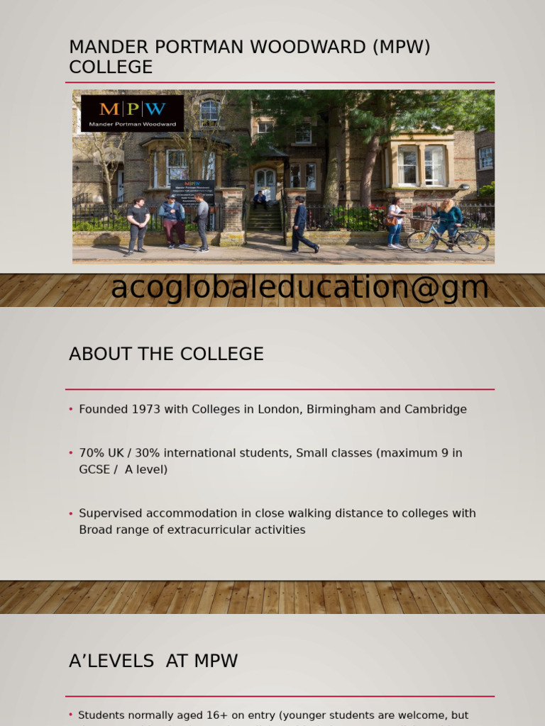 Mander Portman Woodward (MPW) College | PDF | Schools