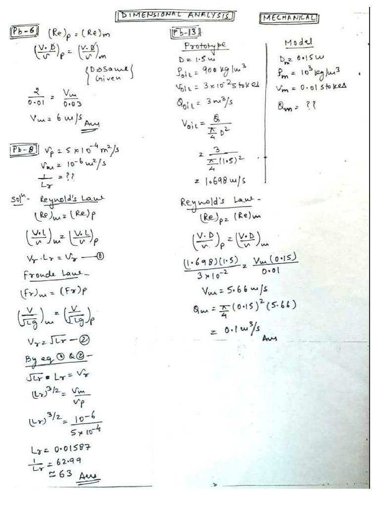 3805872dimensional Analysis ME | PDF