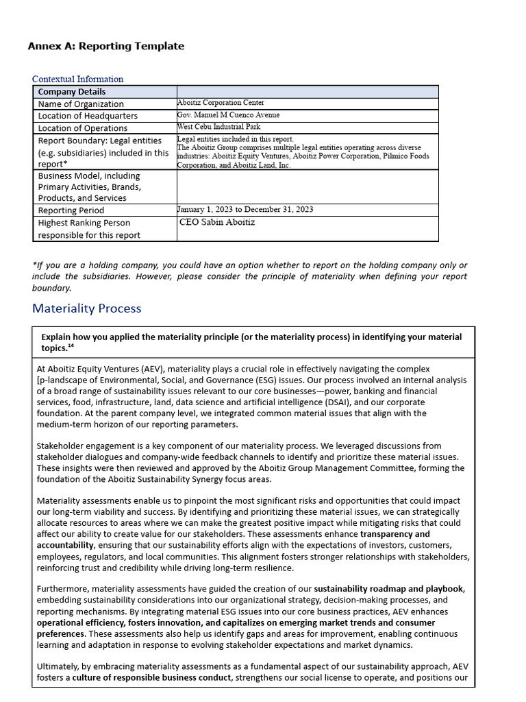 Annex A - Reporting Template-1 | PDF | Energy Conservation | Efficient ...