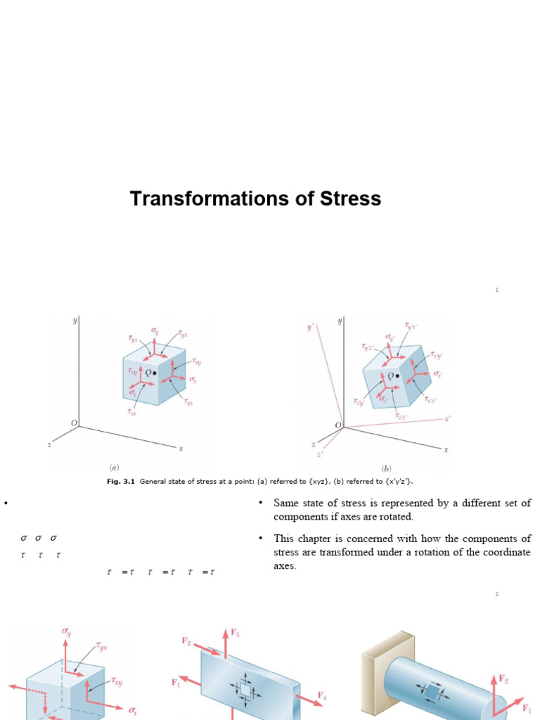 Stress Transformations S | PDF | Cartesian Coordinate System | Stress ...