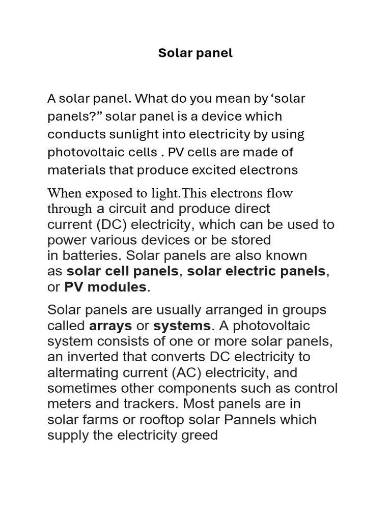 Solar Panel | PDF