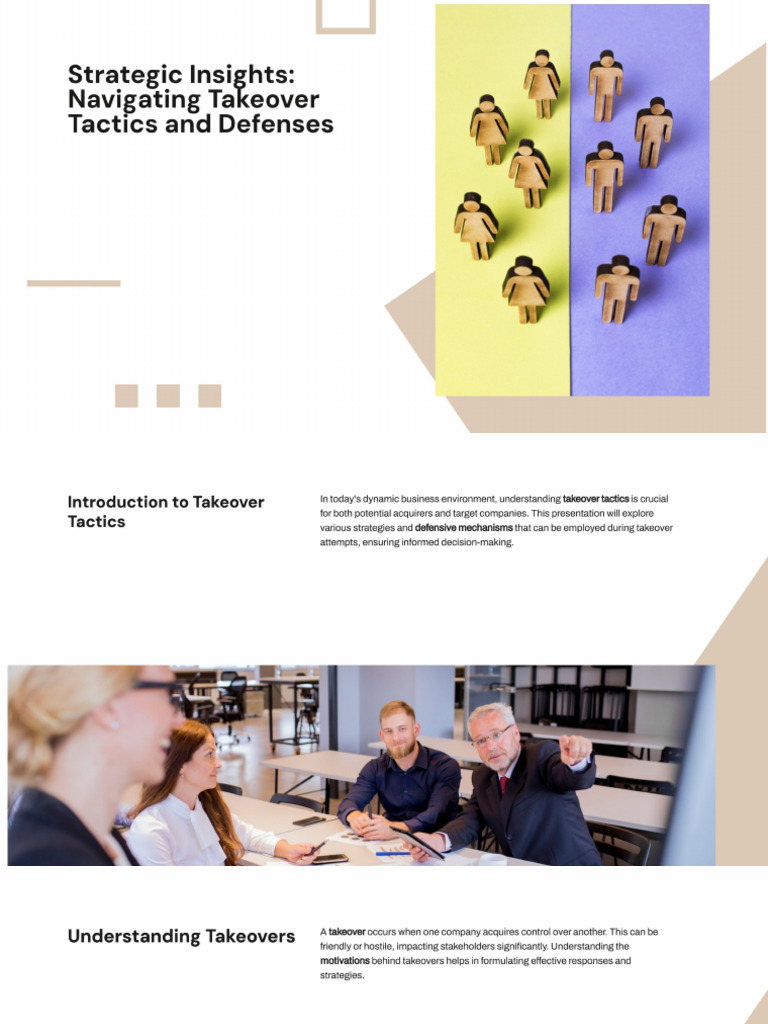 Takeover Tactics and Takeover Defenses | PDF