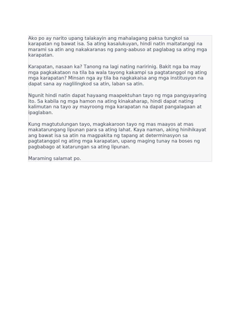 Talumpati | PDF
