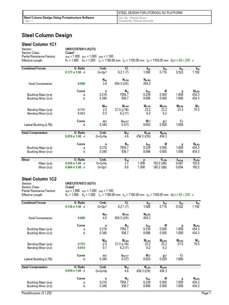 Column Report - Protastructure | PDF