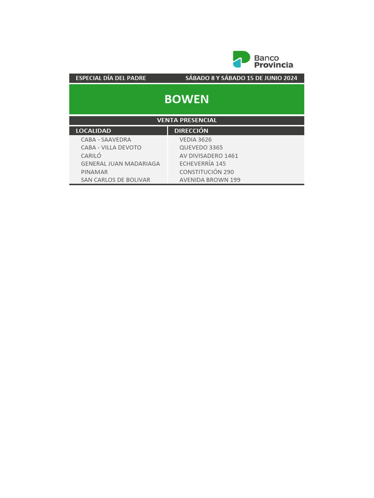 Especial Día del Padre en Bowen | PDF