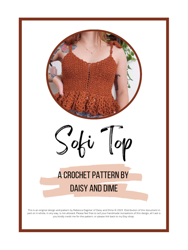Sofi Top Crochet - Daisy and Dime | PDF | Crochet | Needlework