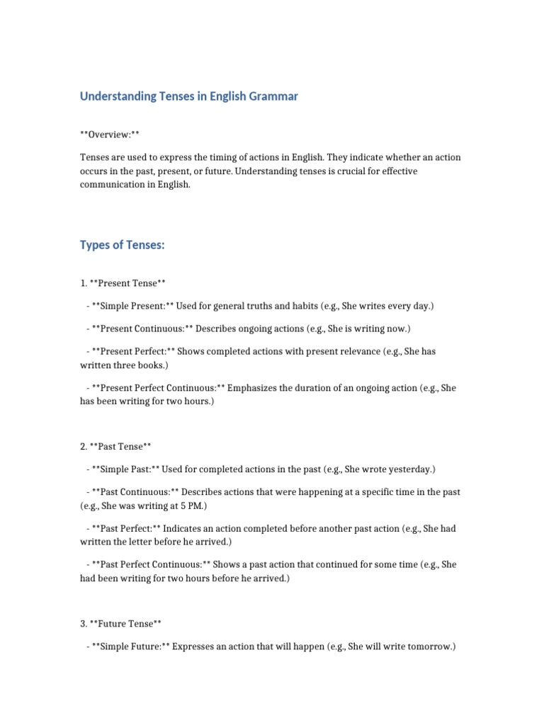 Understanding_Tenses | PDF