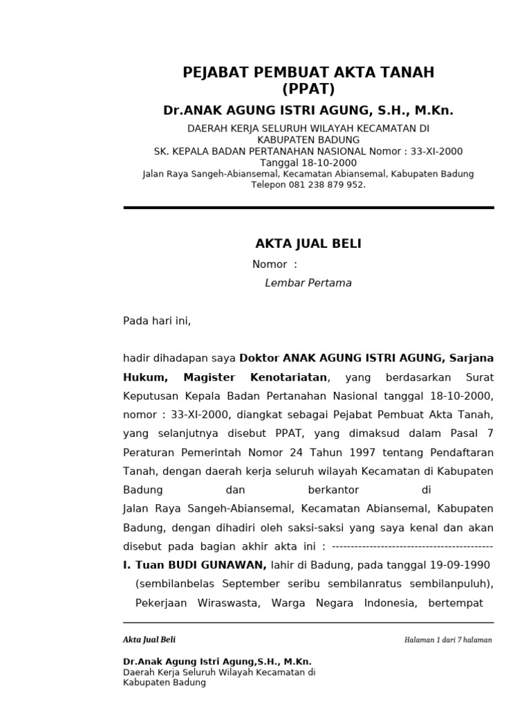 Contoh Ajb | PDF