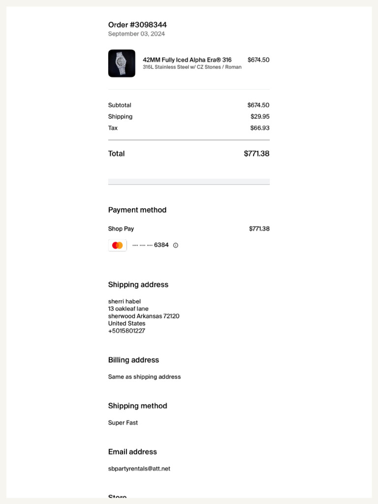 Order Receipt 5985568926 | PDF