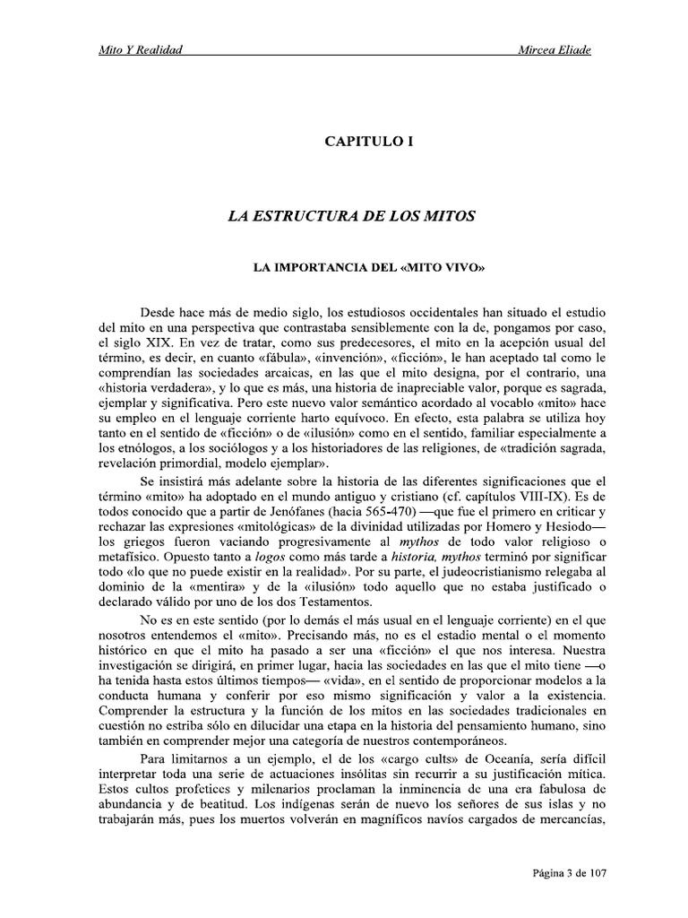 La Estructura de Los Mitos | PDF