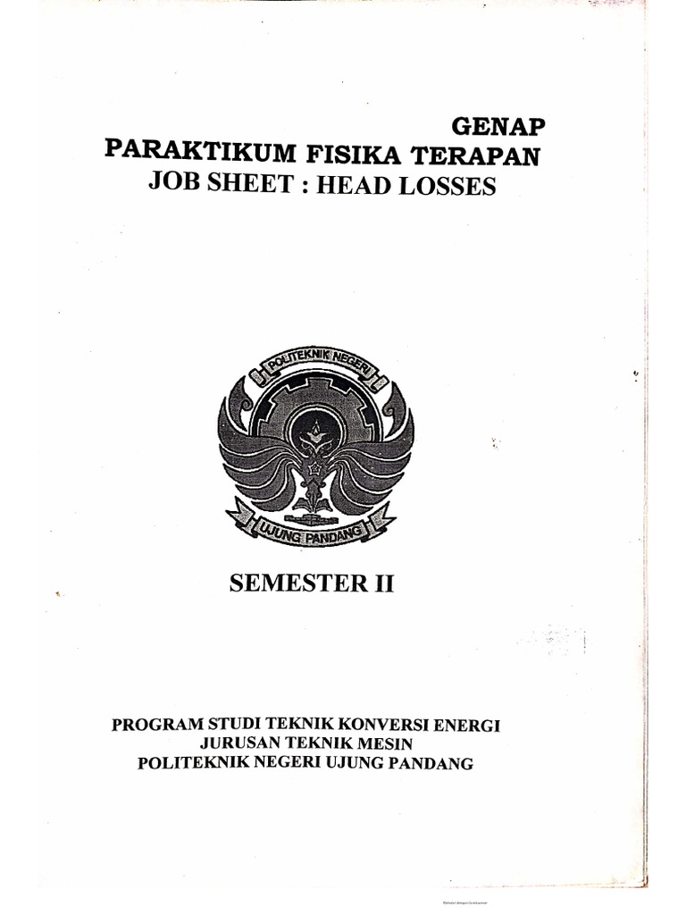 Job Sheet Head Losses | PDF