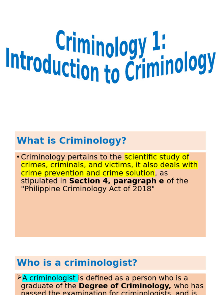 Understanding Criminology Basics | PDF | Criminology | Crimes