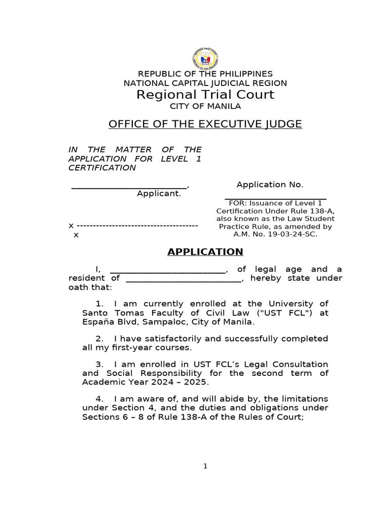 Level 1 Certification Application UST FCL | PDF | Notary Public | Public Law