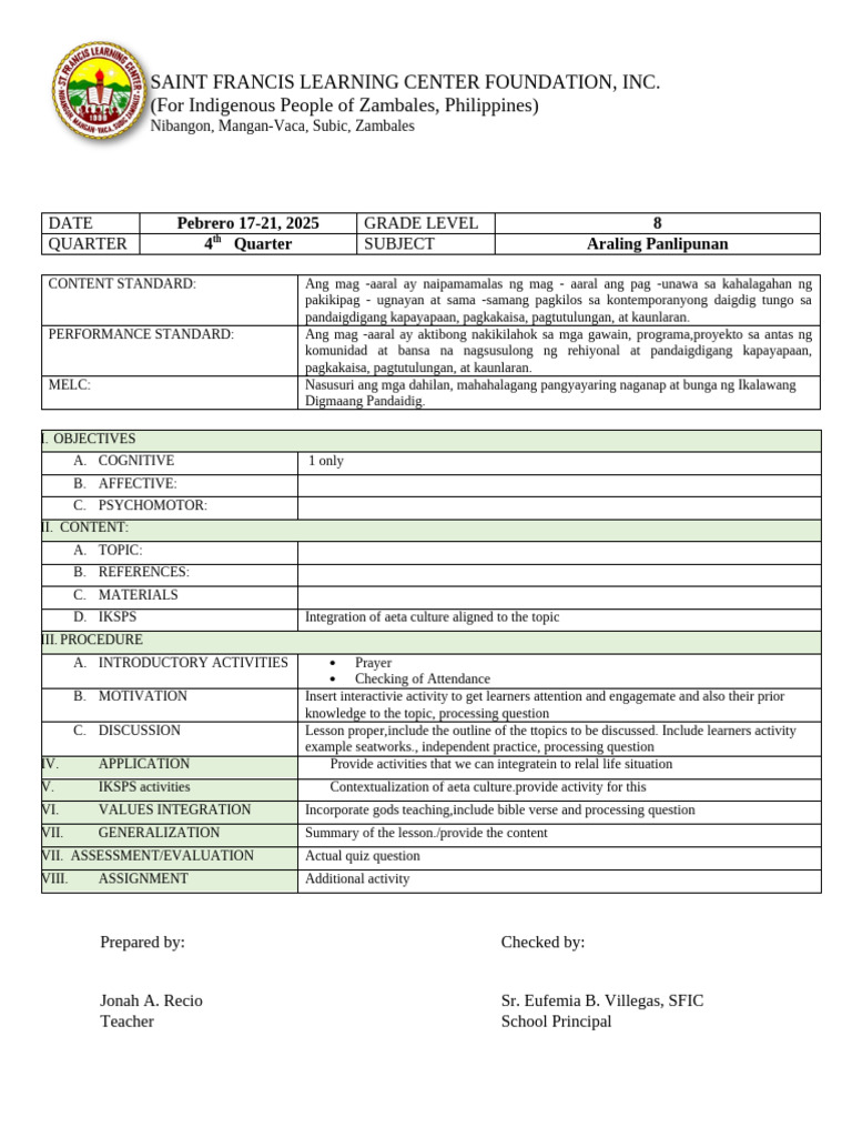 LP_AP8_Q4_W2 | PDF | Human Communication | Pedagogy