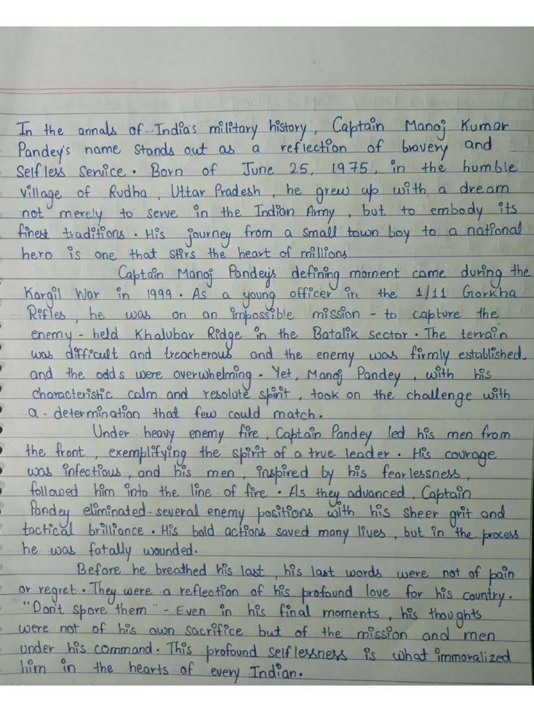 Capt Manoj Pandey | PDF