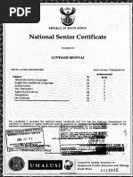 Matric Statement of Results | PDF