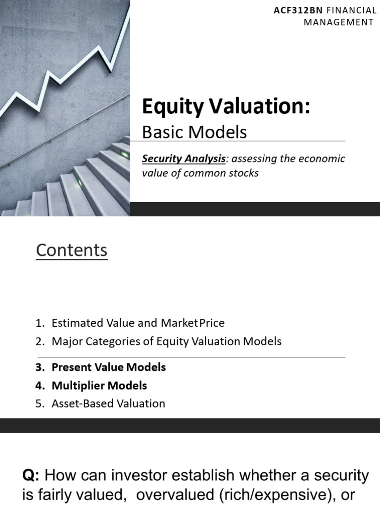 L7 - Equity Valuation Concepts and Basic Tools | PDF | Stock Valuation | Valuation (Finance)