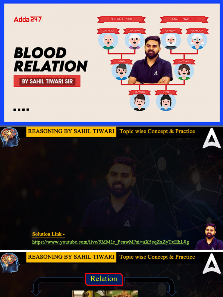 Blood Relation Part 1 Solution | PDF