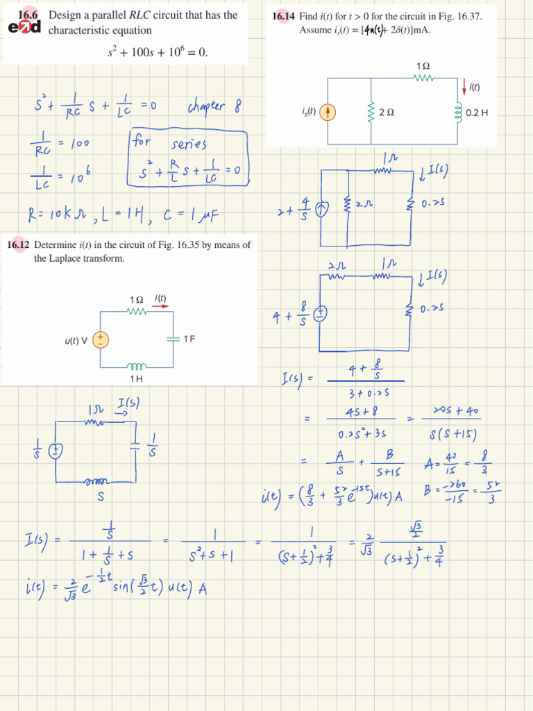 Electrical Circuit Analysis Equations | PDF