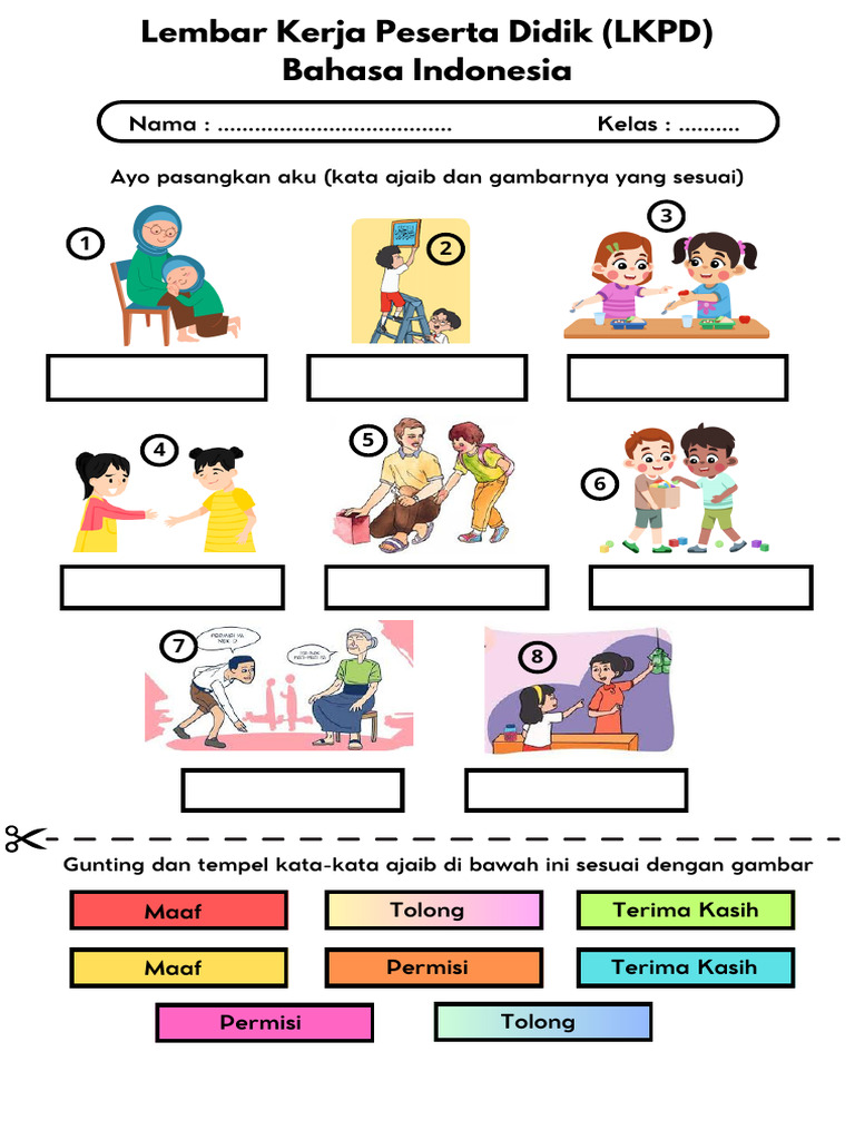 LKPD Bahasa Indonesia - Kata Ajaib | PDF