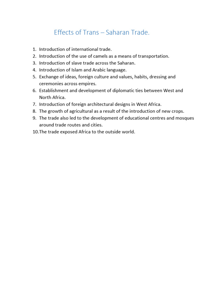 4498 - Effects of Trans Sharan Trade | PDF
