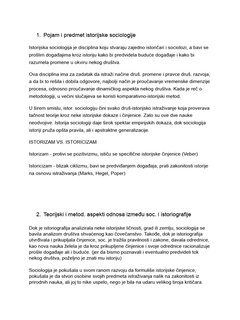 Istorijska Moja Skripta Skraćena | PDF