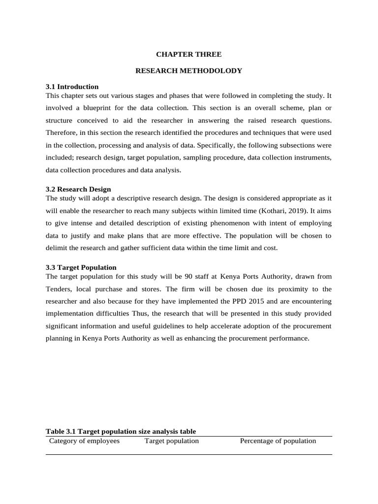CHAPTER THREE | PDF | Sampling (Statistics) | Validity (Statistics)