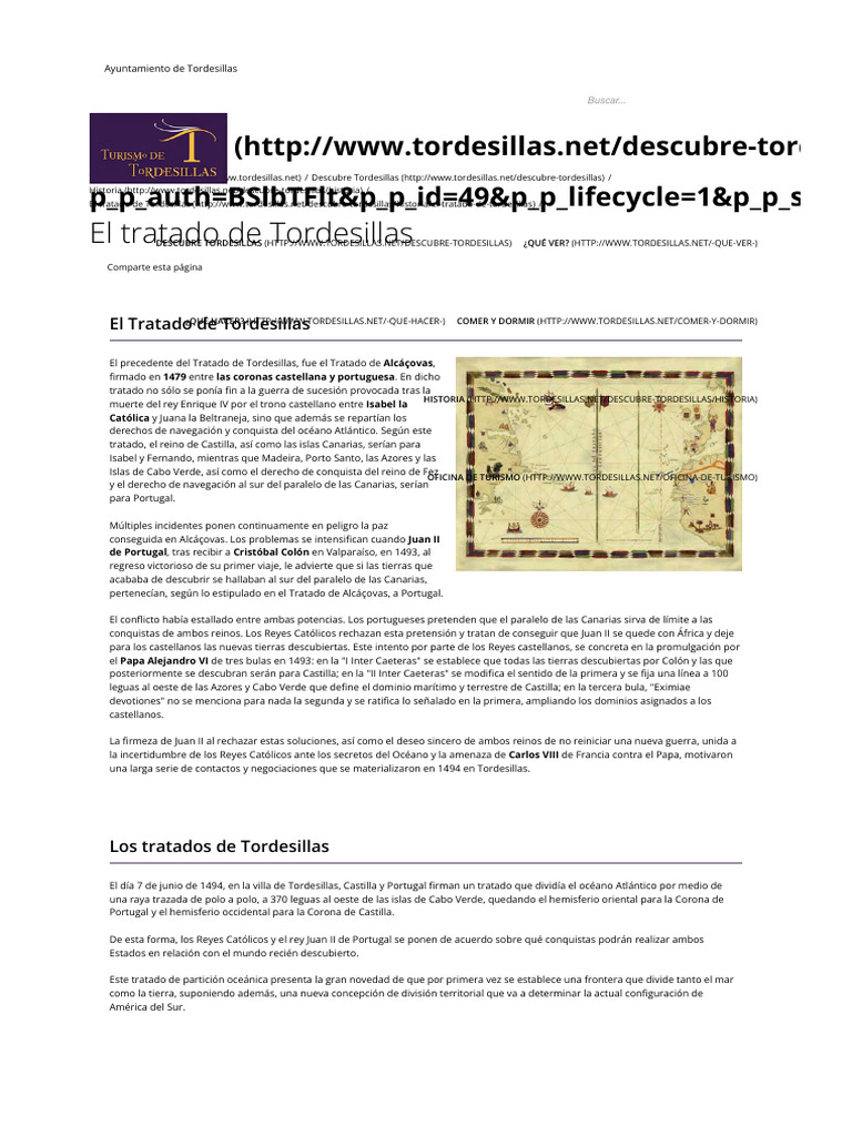 El Tratado de Tordesillas | PDF