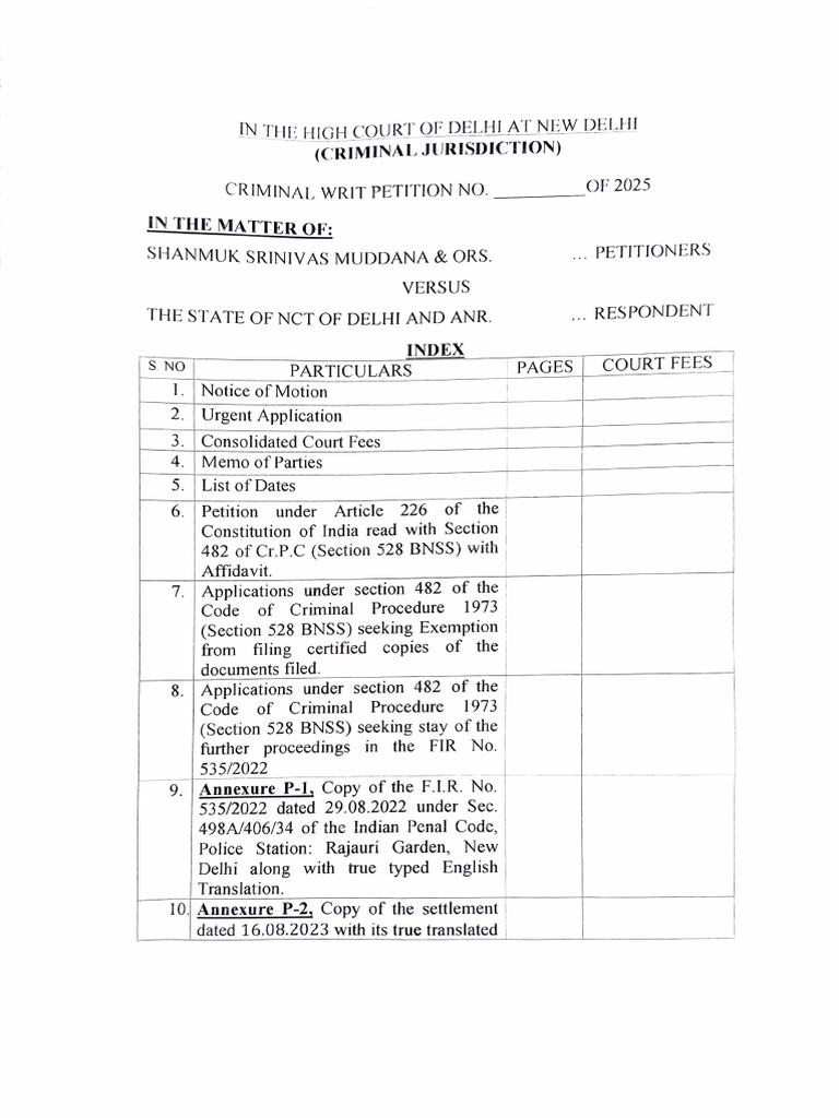 Petition of Quashing Fir HC - Organized | PDF | Affidavit | Evidence