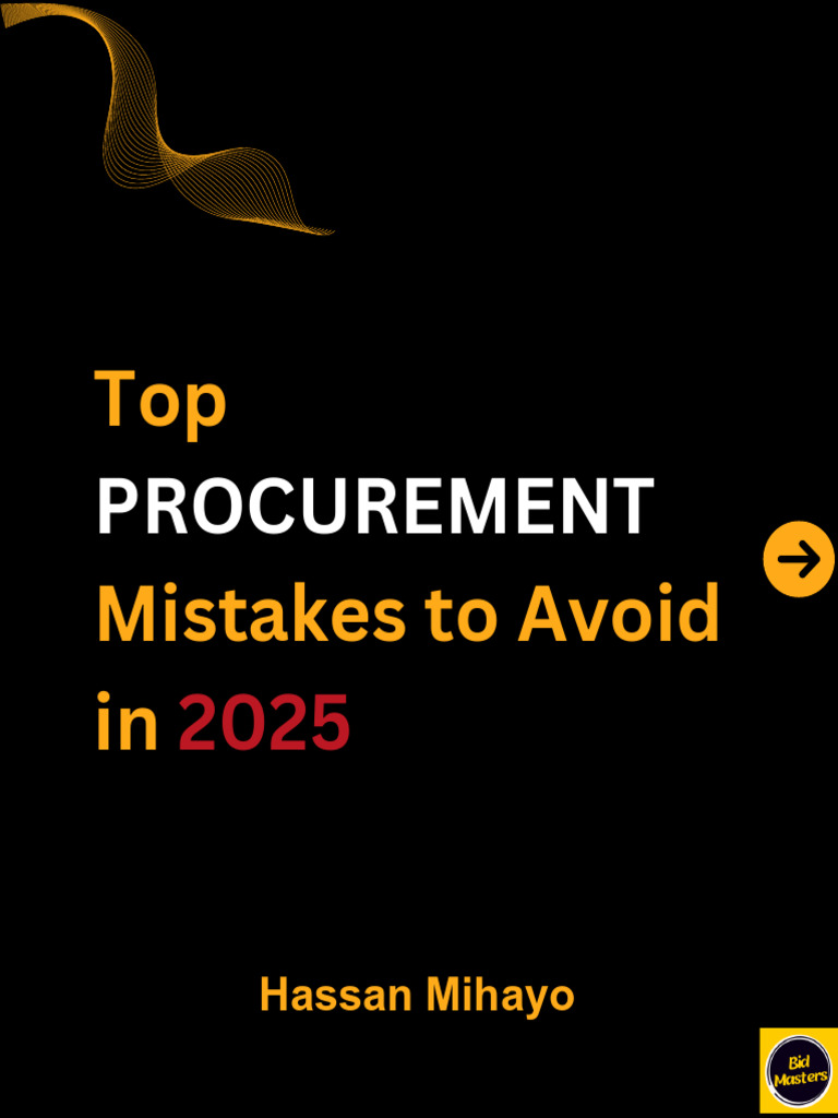 Top Procurement Mistakes To Avoid In 2025 Pdf Procurement Negotiation