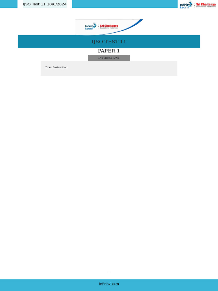 IJSO Test 11 (Solution Copy) | PDF | Cell (Biology) | Mitochondrion