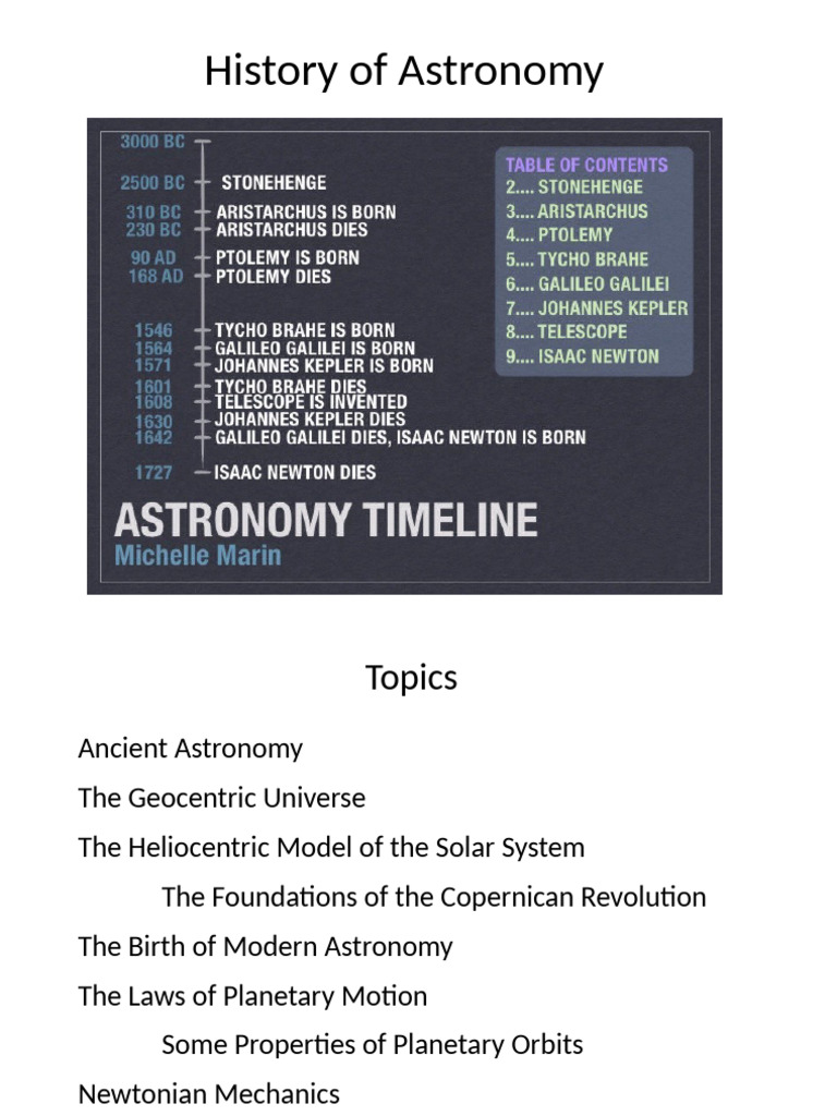 History of Astronomy | PDF | Heliocentrism | Planets