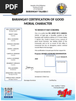 Barangay Certification For Business Closure | PDF