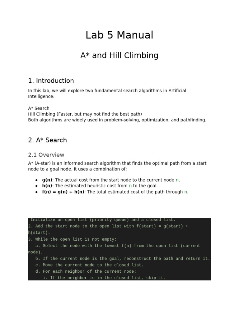 AI Lab 5 Manual | PDF | Mathematical Optimization | Computer Science