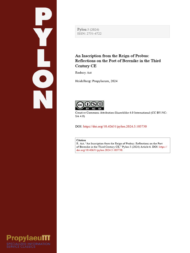 Pylon - Probus Inscription - Title - Page | PDF