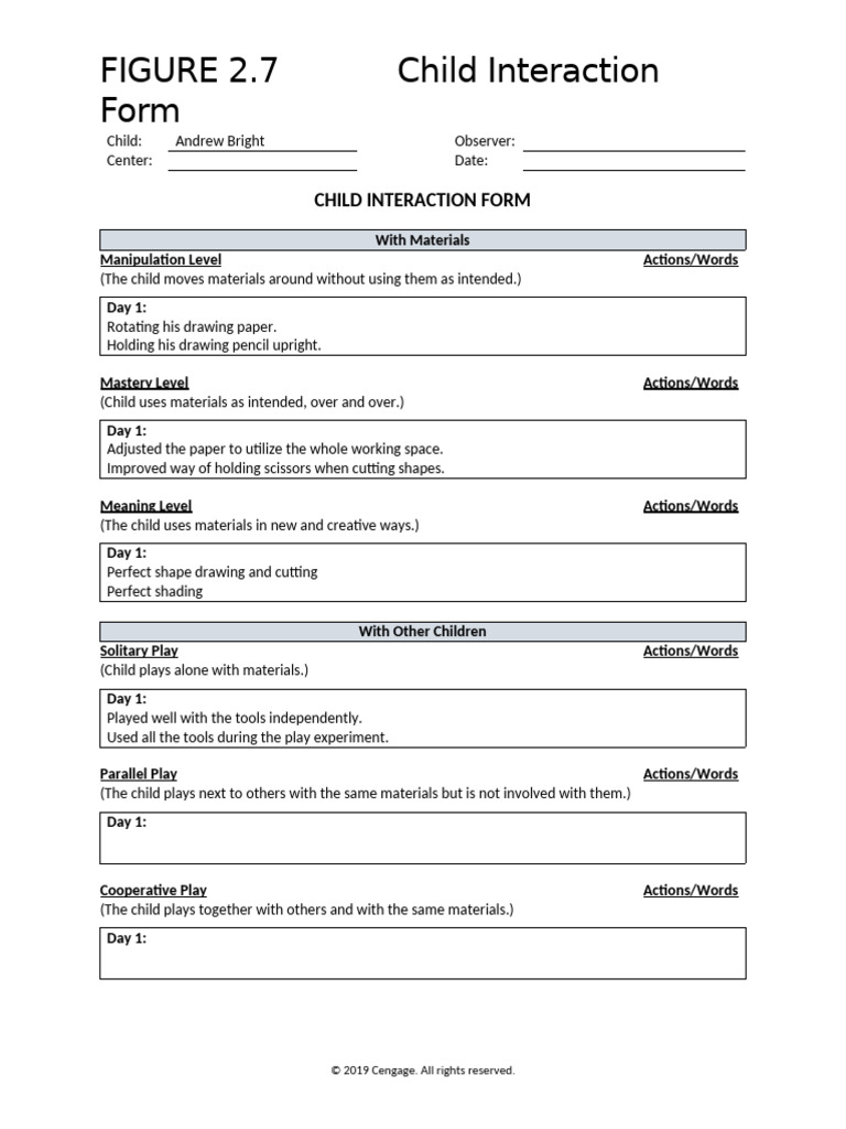Observation Form-1Revised10.19 | PDF