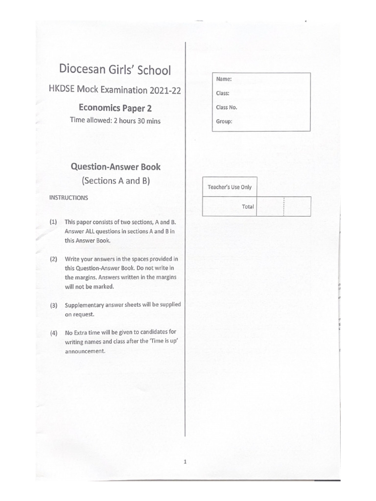 DGS - 2122s6mockpaper2 - Hazel Lau | PDF
