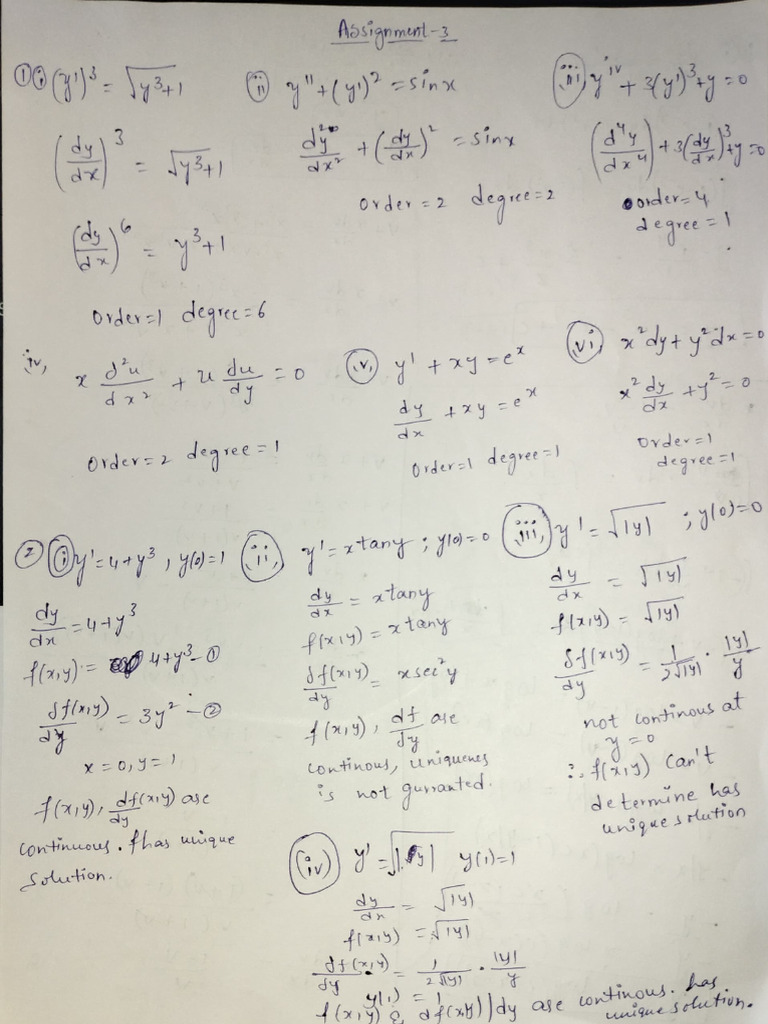 MATHS ASSIGNMENT-3 Rithwik Answers | PDF