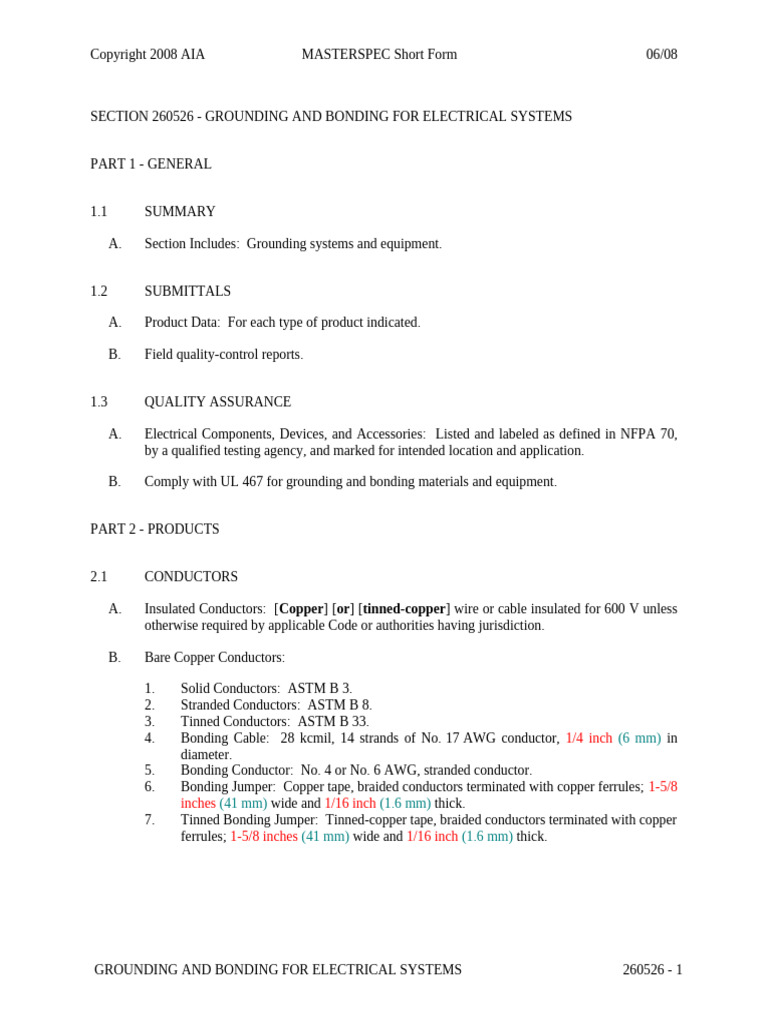 SF - Grounding and Bonding For Electrical Systems | PDF | Electrical ...